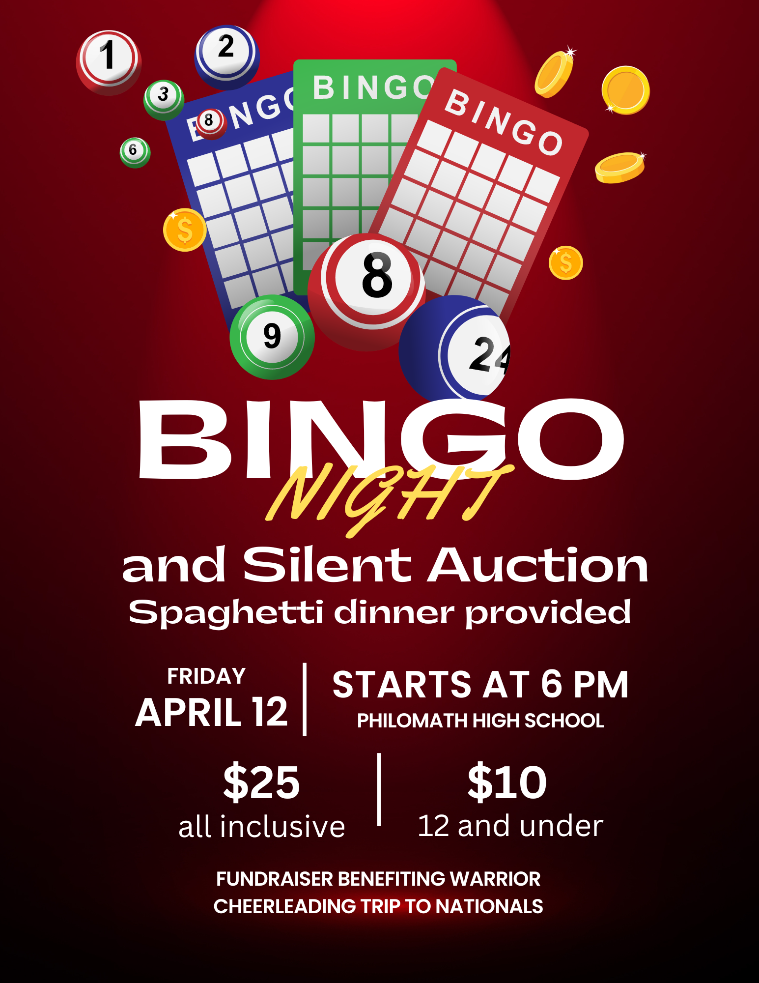 Cheerleaders hosting bingo, silent auction, spaghetti feed fundraiser ...