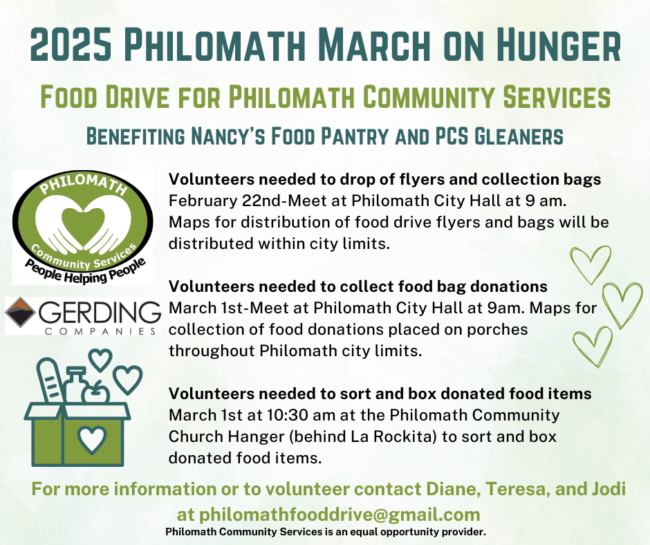 Volunteers needed for Philomath’s March on Hunger - Philomath News
